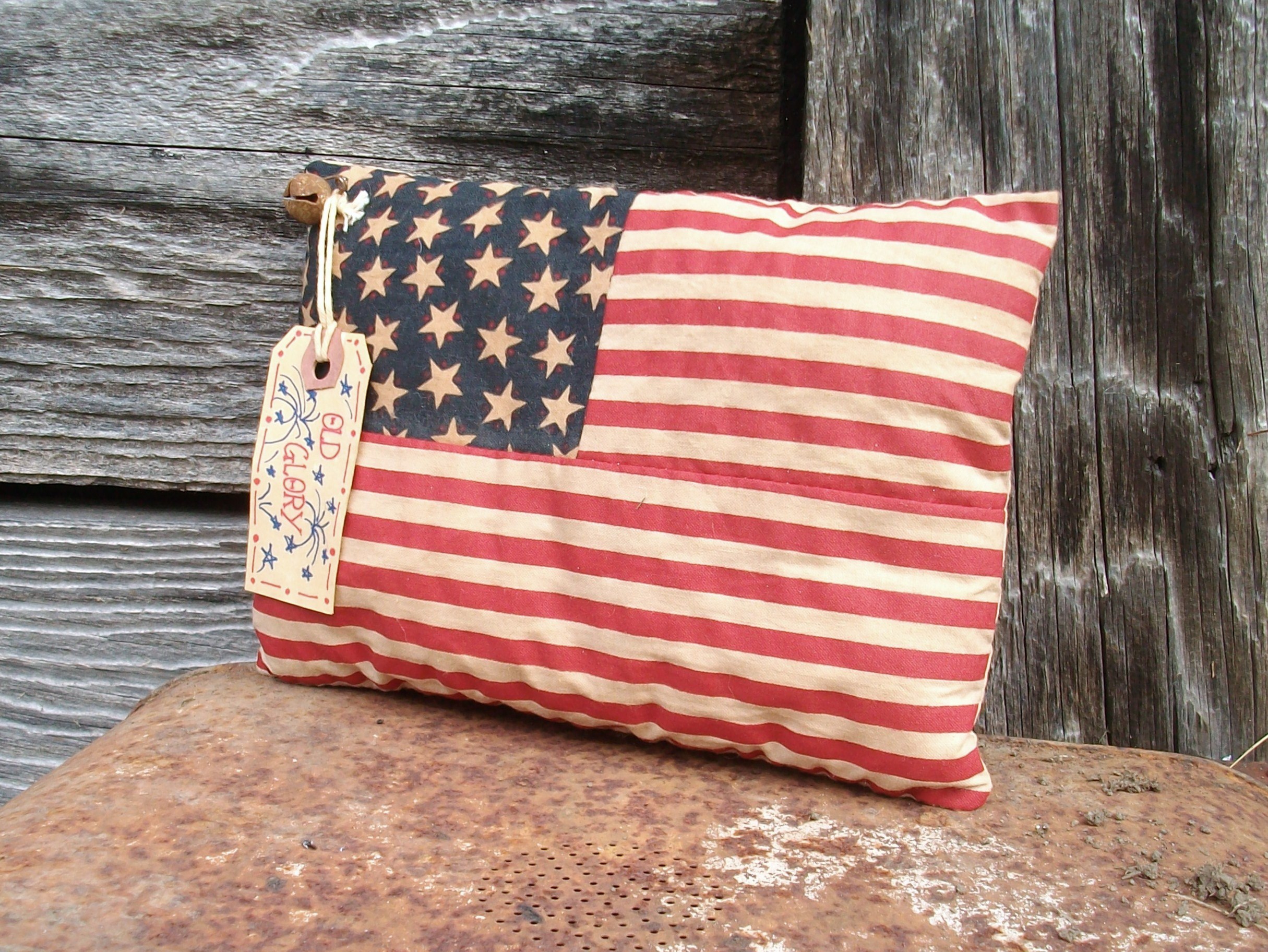 Primitive July 4 Flag Decoration - Shelf Sitter Or Tuck - For Your ...